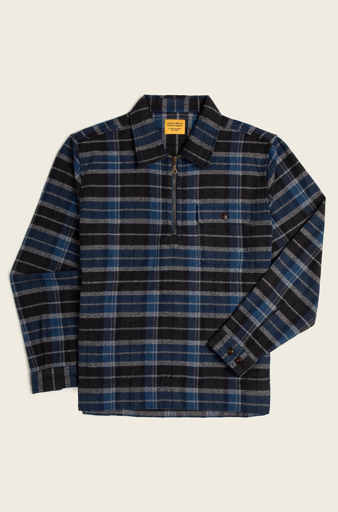 N°180 Collared Half Zip Long Sleeve – Original Madras Trading Company